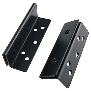 WHYHKJ 2PCS Double Hook Slot Hole Hanging Slot Bracket Bed Frame Bed Post Double Hook Slot Hardware Attachment Bracket for Wooden Bed