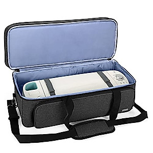 LUXJA Double-layer Carrying Case Compatible with Cricut Die-Cut Machine, 2 Layers Bag Compatible with Cricut Explore Air (Air 2) and Maker (Patent Design), Black