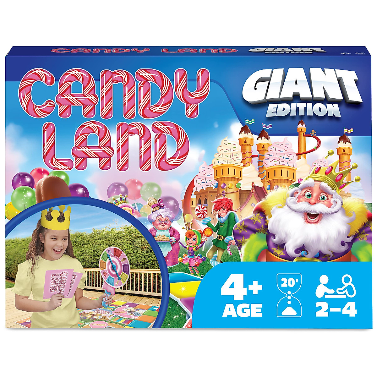 Giant Candy Land Game for Kids Party Board Game Indoor/Outdoor with Oversized Gameboard Summer Toy for Preschoolers, Kids, & Families Ages 4 and up