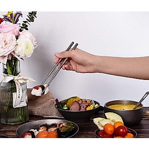 Boundless Voyage Titanium Telescopic Chopsticks Foldable Tableware Portable Cutlery for Outdoor Camping Travel Picnic A-Ti1004T