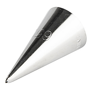 Restaurantware Pastry Tek Leaf Icing Tip 1 Reusable Piping Tip - #65S Dent-Resistant Stainless Steel Decorating Cake Tip Dishwasher-Safe Decorate Cupcakes Cakes or Cookies