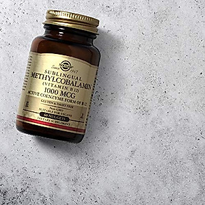 Solgar Methylcobalamin 1000 mcg, 60 Nuggets - Supports Energy Metabolism - Body-Ready, Active Form of Vitamin B12 - Vitamin B - Non GMO, Vegan, Gluten & Dairy Free, Kosher - 60 Servings