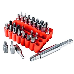 ARTESIA TOOL 33 Pc Security Bit Tamper Proof & Resistant Set | Chrome Vandium Construction | Includes SAE Hex, Metric Hex, Star Bits, Torq, Spanner, and Triwing for Multi-Purpose Use