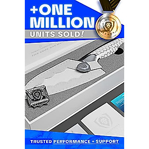 Dalstrong Paring Knife - 3.5" - Frost Fire Series - High Chromium 10CR15MOV Stainless Steel - Frosted Sandblast Finish - White Honeycomb Handle - Leather Sheath - NSF Certified