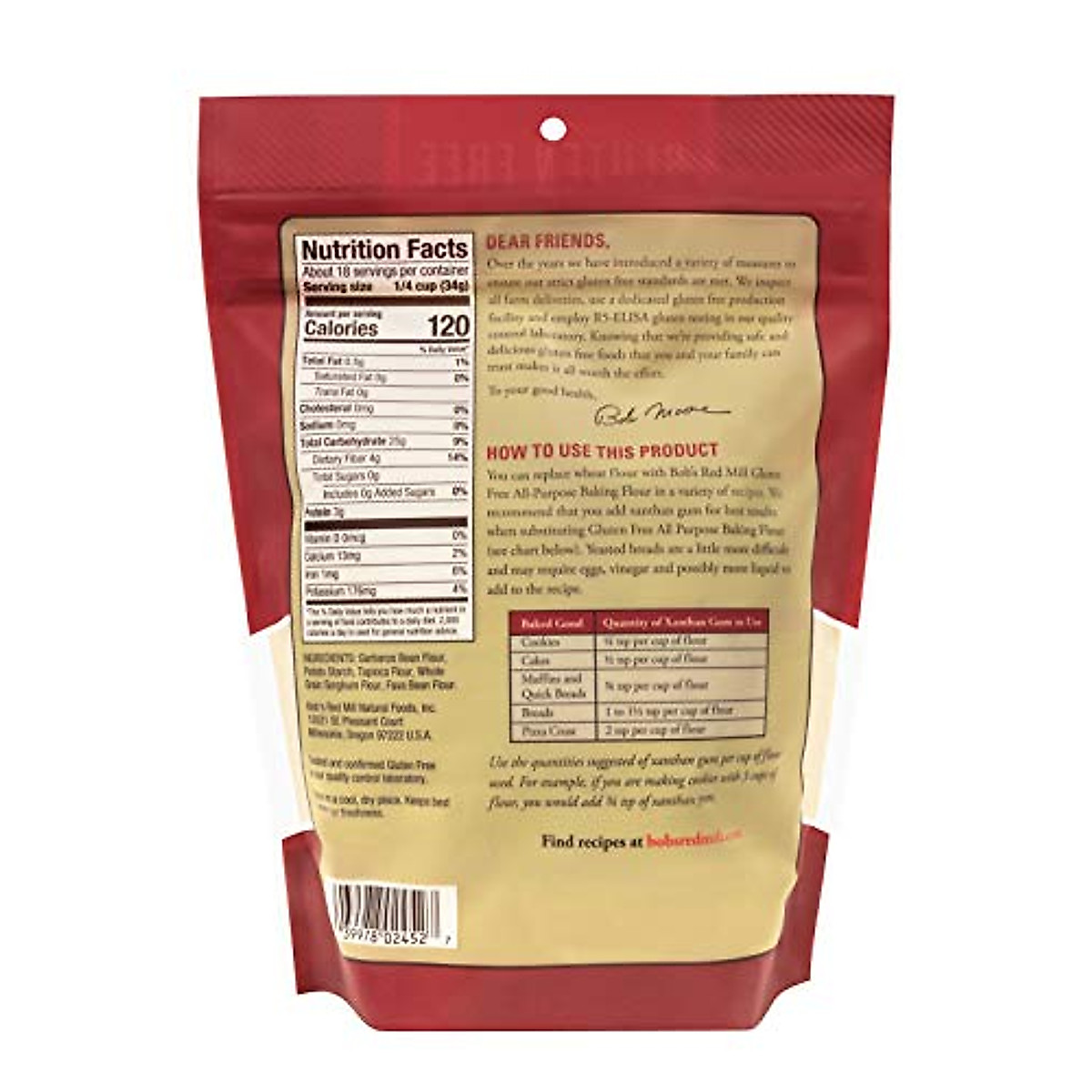 Bob's Red Mill Gluten Free All Purpose Baking Flour, 22-ounce (Pack of 4)