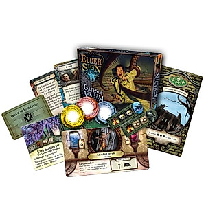Elder Sign The Gates of Arkham Board Game EXPANSION - Adventures in the Haunted City! Cooperative Horror Mystery Game, Ages 14+, 1-8 Players, 1-2 Hour Playtime, Made by Fantasy Flight Games