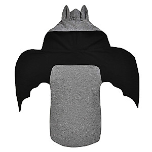 Camidy Newborn Baby Cute Bat Shaped Hooded Receiving Blanket Cotton Swaddle Sleeping Bag Shower Gift for Baby Boy Girl