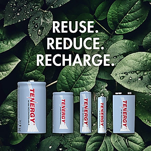 Tenergy AA AAA C D 9V Battery, NiMH Rechargeable Batteries Combo, 68 Pack, 24 Pack AA Cells, 24 Pack AAA Cells, 8 Pack C Cells, 8 Pack D Cells and 4 Pack 9V Batteries