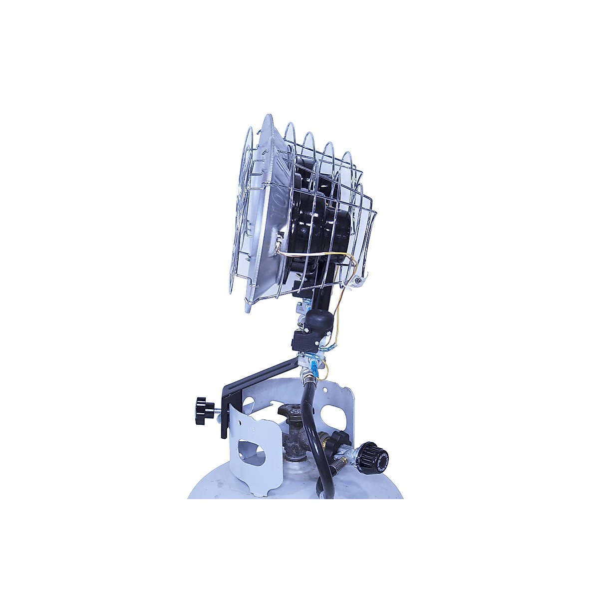 K Tool International 77782; Portable Propane Tank Top Double Heater, 15-30,000 BTU Output is Perfect for Tailgating, Camping, Hunting and Powerful Enough to Heat any Garage, Shop or Off Grid Homestead