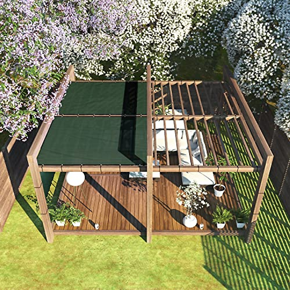 ColourTree 6' x 50' Green Fence Privacy Screen Windscreen Cover Fabric Shade Tarp Netting Mesh Cloth - Commercial Grade 170 GSM - Heavy Duty - 3 Years Warranty - Custom