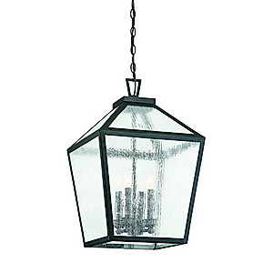 Savoy House 5-104-BK Woodstock 4-Light Outdoor Hanging Lantern (15" W x 24" H)