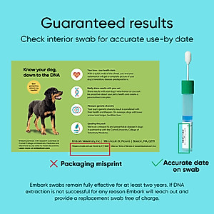 Embark Purebred Kit - Dog DNA Test - Health, Traits, Genetic Diversity Score (COI), Breed Confirmation