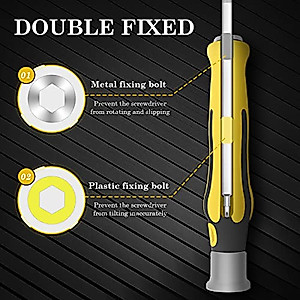 Premium 6-In-1 Screwdrivers Set, Multipurpose Turn Screw, Household Small Driver, Detachable Handle, Alloy Steel Material, SH-083, 12 Sizes by NOSHY