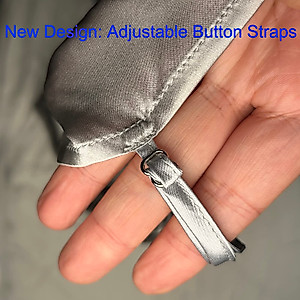 Cozysilk 100% Mulberry Silk Slip for Bassinet/Crib, Bassinet/Crib Silk Sheet, Silk Bassinet Slip for Baby, No More Bed Head and Baby Bald Spots (Straps Design, Grey)