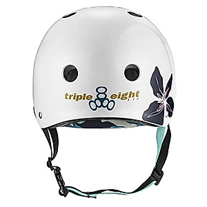 Triple Eight THE Certified Sweatsaver Helmet for Skateboarding, BMX, and Roller Skating, Rainbow Sparkle Black, Small/Medium