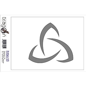 INDIGOS UG Car Sticker - Bumper - Decal - JDM - Die Cut - Trinity Sign Religious God Truck Fenster Sticker - Silver - 96mm x88mm