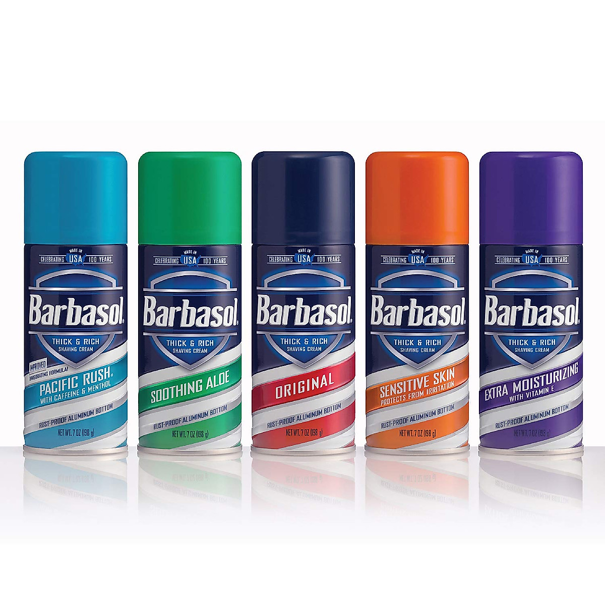 Barbasol Pacific Rush Thick and Rich Shaving Cream, 7 Ounce, Pack of 6