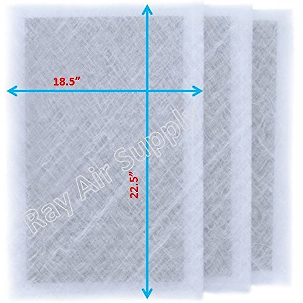 RAYAIR SUPPLY 20x25 Air Ranger Replacement Filter Pads 20X25 (3 Pack) White