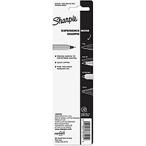 Sharpie 37101PP Black Ultra Fine Point Permanent Marker; Proudly Permanent Ink Marks On Paper, Plastic, Metal and Most Other Surfaces; Intensely Brilliant Colors Create Eye-popping