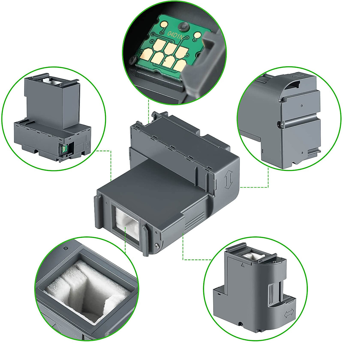 OFFICENTER T04D1 T04D100 Maintenance Box for EcoTank ET-3850 ET-3830 ET-15000 ET-3760 ET-4850 ST-4000 ST-C4100 ET-M2170 ET-5170 ET-3710 ET-4760 XP-5100 Printers