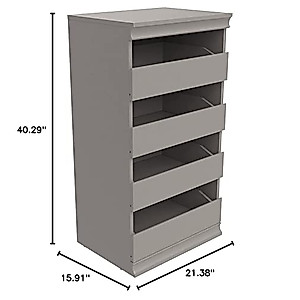 ClosetMaid 4598 Modular Storage Stackable Unit with 4 Drawers, Taupe