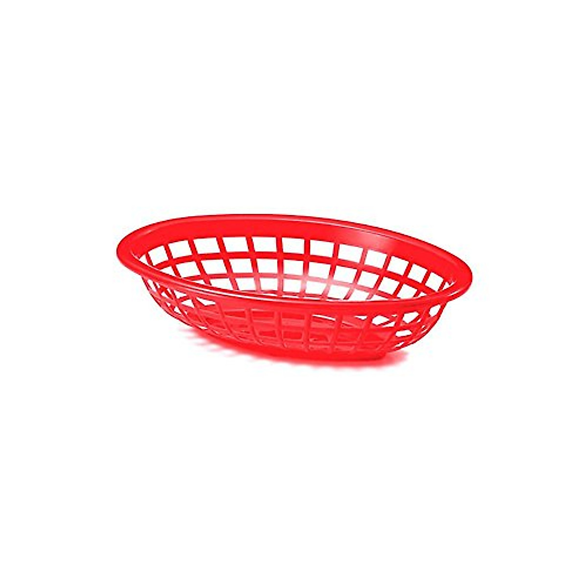 TableCraft 1071R Red 7-3/4" Oval Side Order Basket - Dozen