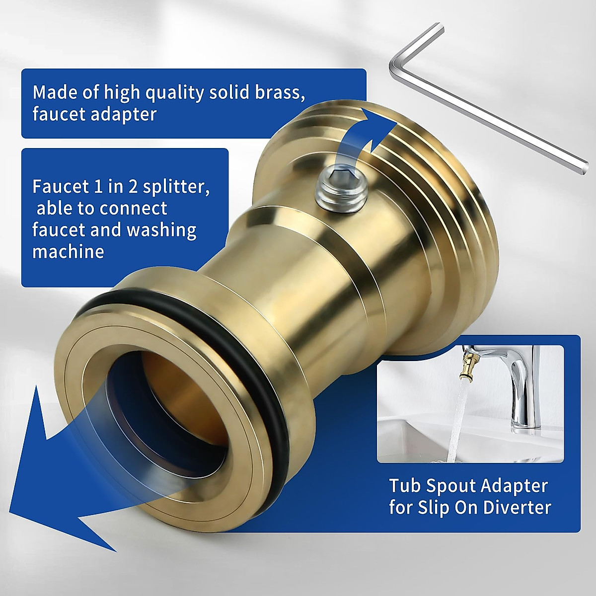 RP33794 Tub Spout Adapter for Slip-On Diverter, for Delta RP19820 RP17453 Replacement Kit