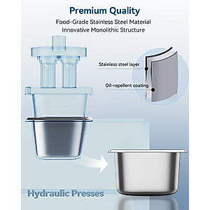 ZeroPone Hotel Pan 4" Deep Steam Table Pan 6 Pack 1/6 Size Hotel Pan 22 Gauge Stainless Steel Anti Jam Steam Table Pan