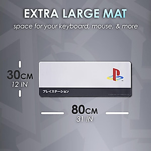PlayStation Heritage Desk Mat, Large Gaming Mouse Pad for Desk 30 x 80 cm, 12" x 31"