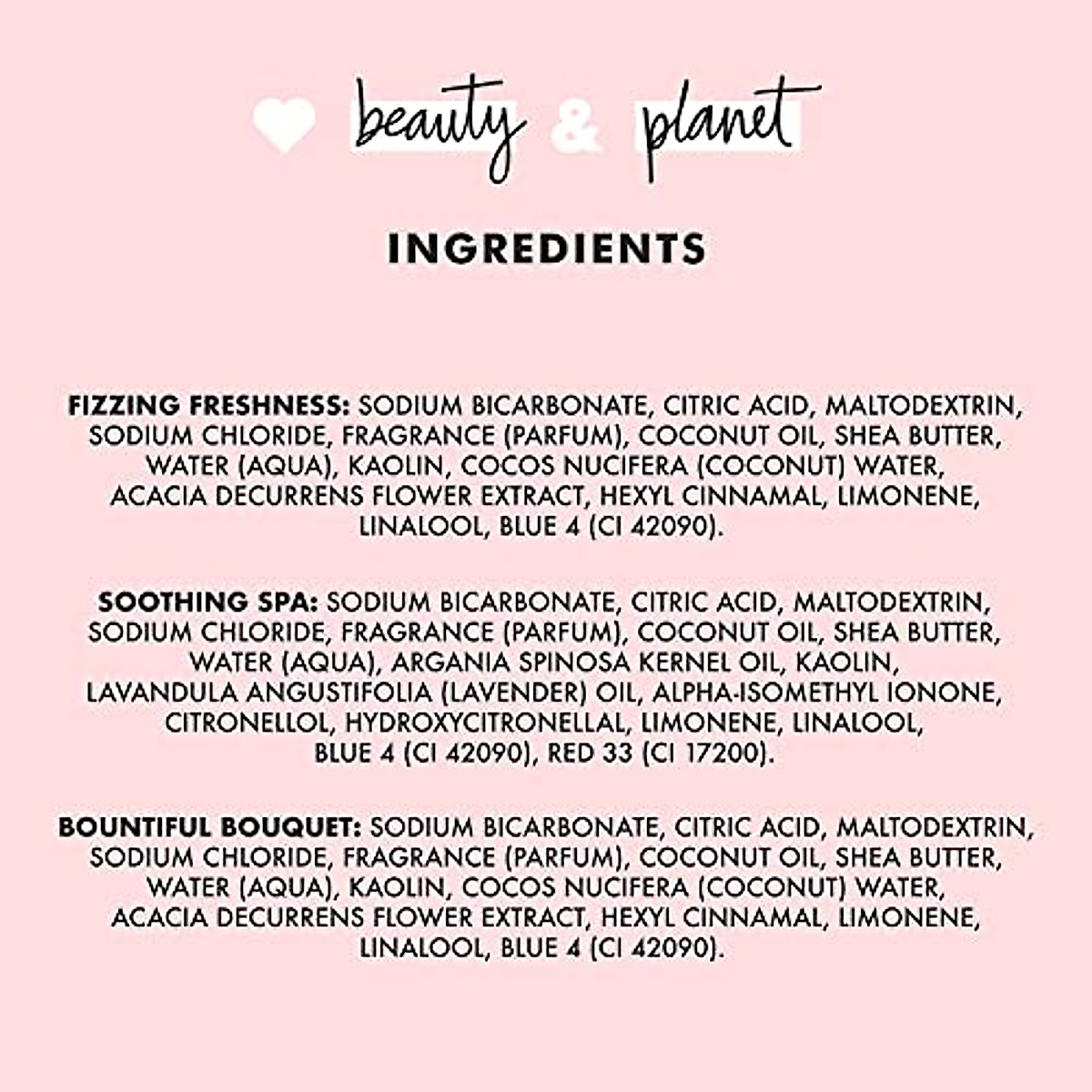 Love Beauty and Planet Bath Bombs Gift Set Gift Ideas for Her, Wife, Bath and Body Pampering Gift Set Murumuru Butter and Rose, Coconut Water and Mimosa Flower, Argan Oil and Lavender Paraben Free