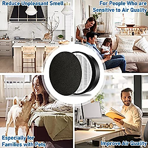 Air Purifier Replacement Filter Fit for Levoit LV-H132, Compare to LV-H132-RF, 3 IN 1 Pre-Filter H13 True HEPA Filter Activated Carbon Filter Pack of 1
