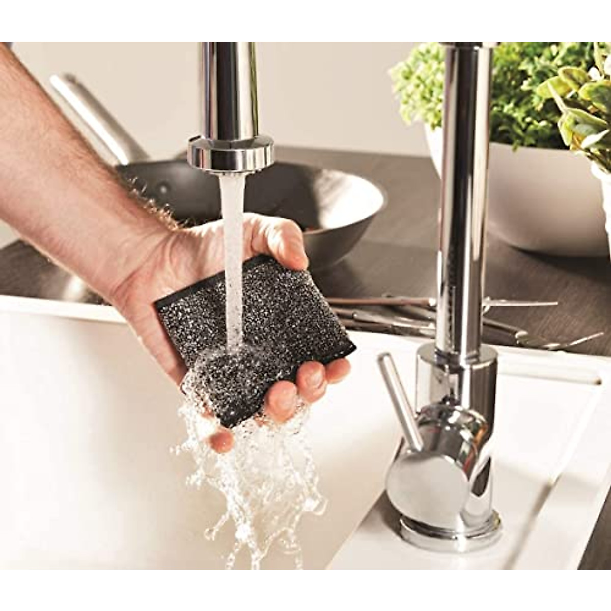 Vileda Glitzi Power INOX Steel Sponge for Stubborn Dirt, 2 Pieces