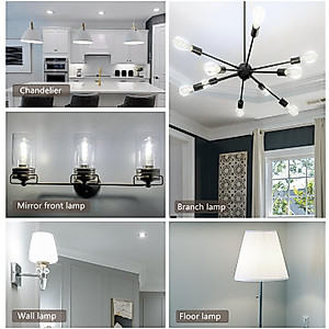 Dimmable LED Edison Bulbs,6W Equivalent to 60W Vintage Light Bulb, E26 5000K ST58/ST19 LED Bulbs, Antique Flexible Spiral LED Filament Light Bulbs, Clear Plastic Screw Lamp - 12Pack