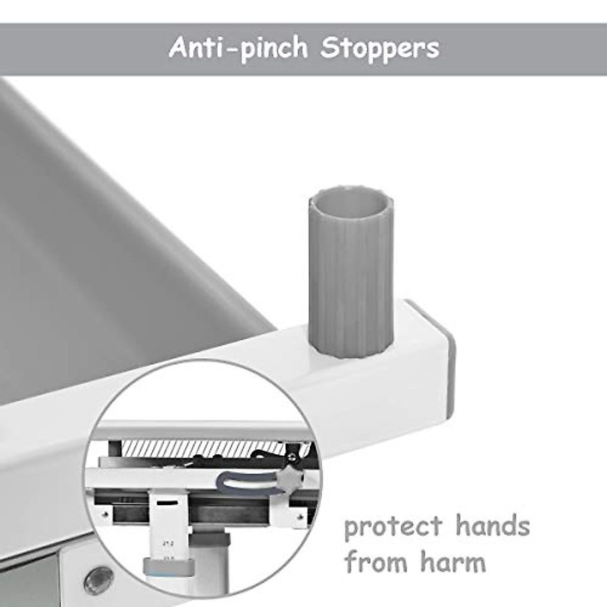 BABY JOY Kids Desk and Chair Set, Height Adjustable Child Desk Set w/Tilt Desktop, Pull Out Drawer Storage, Metal Hook, Multifunctional School Student Study Desk Chair for Boys & Girls (Grey)