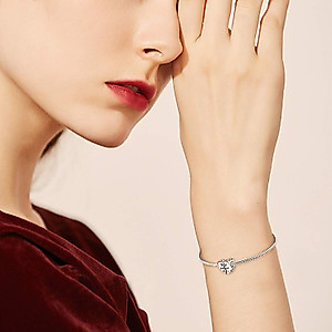 Pandora Charms Friendship Bracelets 925 Sterling Silver Best Friend Bracelets for 2 Heart Pandora Charms Clearance Friendship Gift