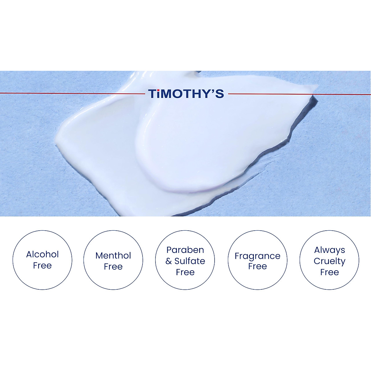 Timothy's Unscented Shave Cream 6 ounce Sensitive Skin, Fragrance Free, Alcohol Free, Paraben Free