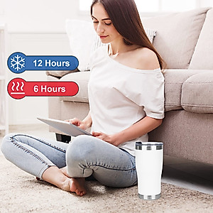 MEZMUT 20oz Coffee Tumbler with Lid and Straw Double Wall Vacuum Insulated Cup Stainless Steel Travel Mugs Insulated for Hot and Cold Leakproof Powder Coated Tumbler for Indoor and Outdoor