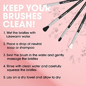 Eyeshadow Brush Set Blending Brushes - Eye Makeup Brushes Eyeshadow Kit - Smoky Eye Brush Set - For Shading or Blending of Eye Shadow Cream Powder Highlighter