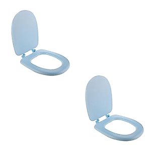 Uonlytech 2pcs Toilet Lid Portable Bidet for Round Toilet Potty Replacement Toilet Seat Cover Round Bidet Toilet Standard Toilet Seat Toilet Seats for Bathroom Toilets Potties Sky-blue Foam