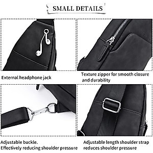 FSD.WG sling Backpack for Men Chest Bag Crossbody Shoulder Bags Travel Bag Purse for Men with Water Resistant