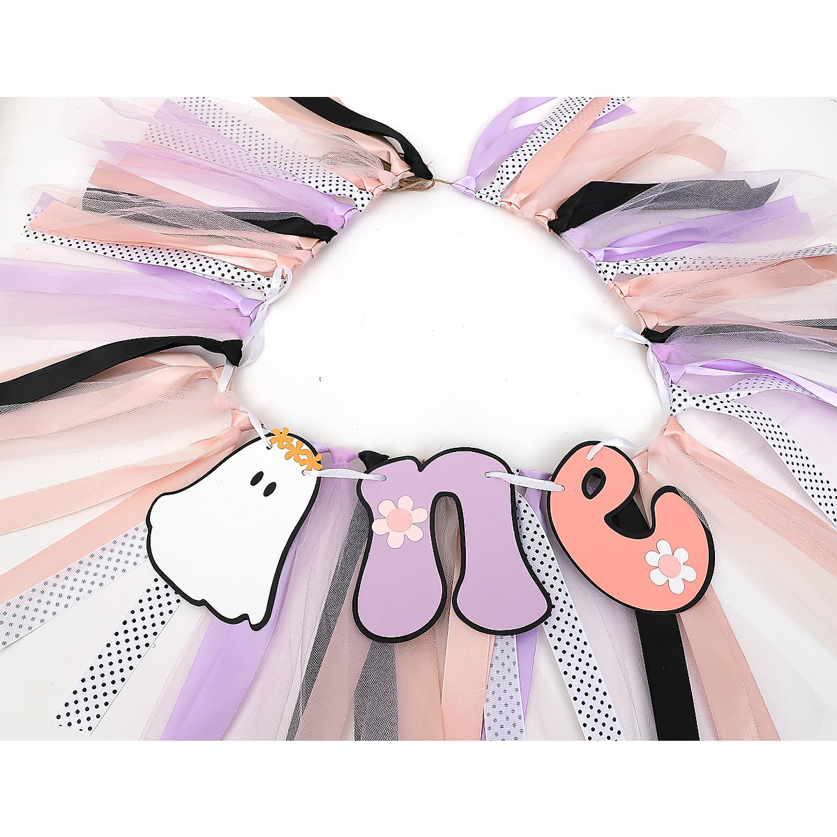 Spooky One Groovy Birthday High Chair Banner - Halloween 1st Birthday Party Decorations, Halloween Party Banner,Ghost One Baby Shower, Happy Halloween Banner, Boho Happy Boo Day Garland For Birthday