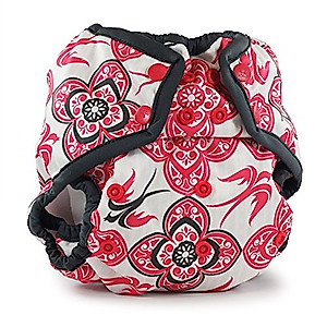 KANGA CARE Prefold Size 2 Cloth Diaper Set Reusable Unbleached Viscose of Rayon from Bamboo 6 Pack + 2 Waterproof Rumparooz One Size Diaper Cover Baby Girl