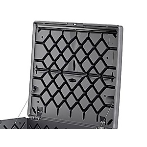 Rubbermaid Medium Resin Outdoor Storage Deck Box (74 Gal), Weather Resistant, Gray, Deck Organization for Home/Backyard/Pool Chemicals/Toys/Garden Tools/Porch/Patio Cushions