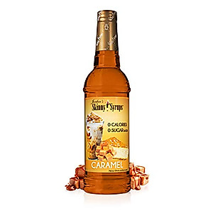 Jordan's Skinny Syrups Sugar Free Coffee Syrup, Caramel Flavor Drink Mix, Zero Calorie Flavoring for Chai Latte, Protein Shake, Food, Gluten Free, Keto Friendly, 25.4 Fl Oz, 1 Pack