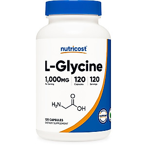 Nutricost L-Glycine 1000mg, 120 Capsules, Vegetarian, Non-GMO and Gluten Free