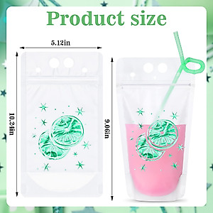 Qilery 24 Pack Margs and Matrimony Bachelorette Party Drink Pouches with Straws, Margarita Drink Bags Handheld Reclosable Zipper Drink Pouch Cups for Bridesmaid Favor Wedding and Bridal Showers