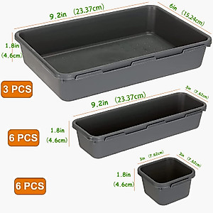 Kutesna 15 PCS Interlocking Desk Drawer Organizer Separator for Office,Bathroom,Kitchen,Makeup