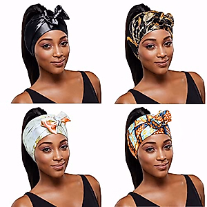 Red by Kiss Edge Laying Scarf Wrap for Hair Edge Silky Satin Scarf 4 PACK