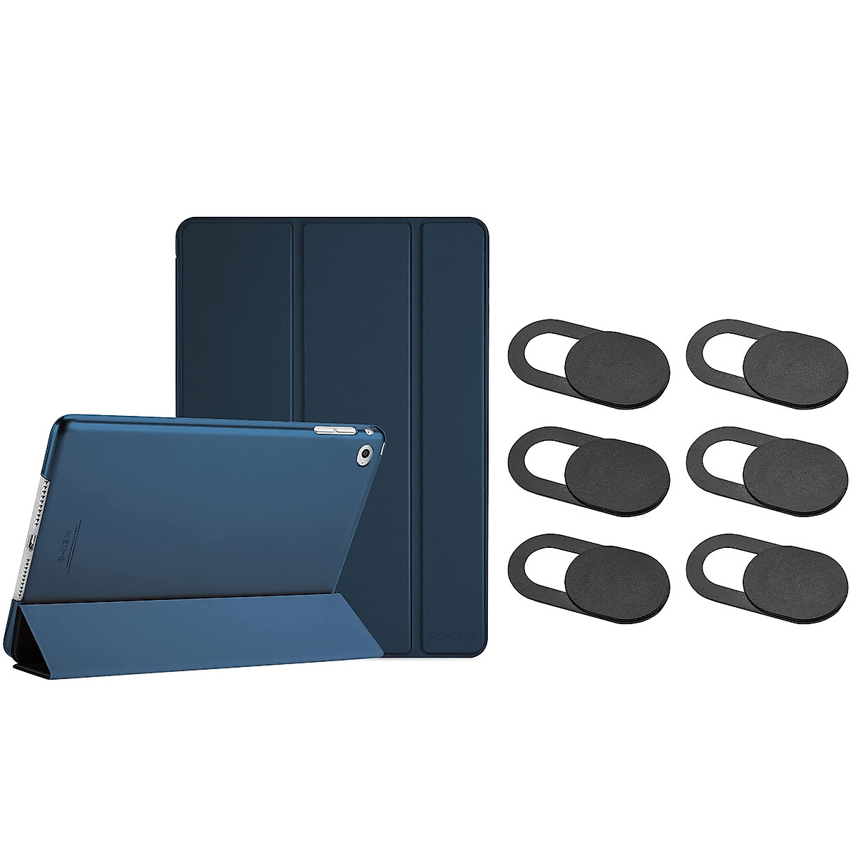 ProCase Smart Case for iPad Air 2 (2014 Release) Bundle with 6 Pack Webcam Cover Slide for Laptop Phone