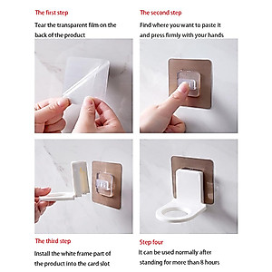 Fsocpen 10 Pcs Wall Mounted Pump Hand Stand Hanging Jar Hanger Rack Wall Mounted Pump Hand Stand, Drill Free Wall Soap Dispenser Lotion Container for Kitchen Bathroom,Soap Bottle Dispenser Holder